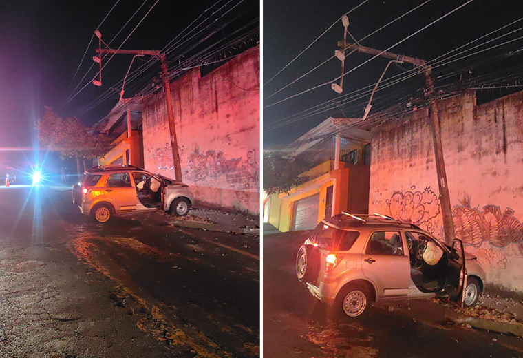 Carro derriba poste en San Francisco de Dos Ríos y provoca “apagón” en ...