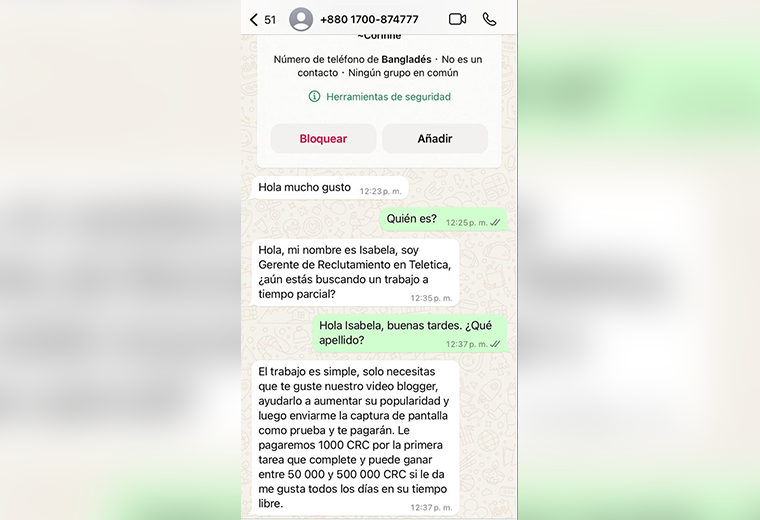 ¿Cuidado con una estafa? Teletica no contrata personal por WhatsApp ...